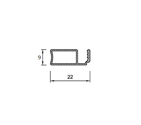 Aluminium Flyscreen 22 x 9mm Frame Stock Powdercoated Magnolia ...
