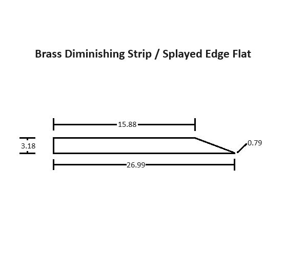 Brass Diminishing Strip / Splayed Edge Flat - Alltrade Aluminium, Glass ...