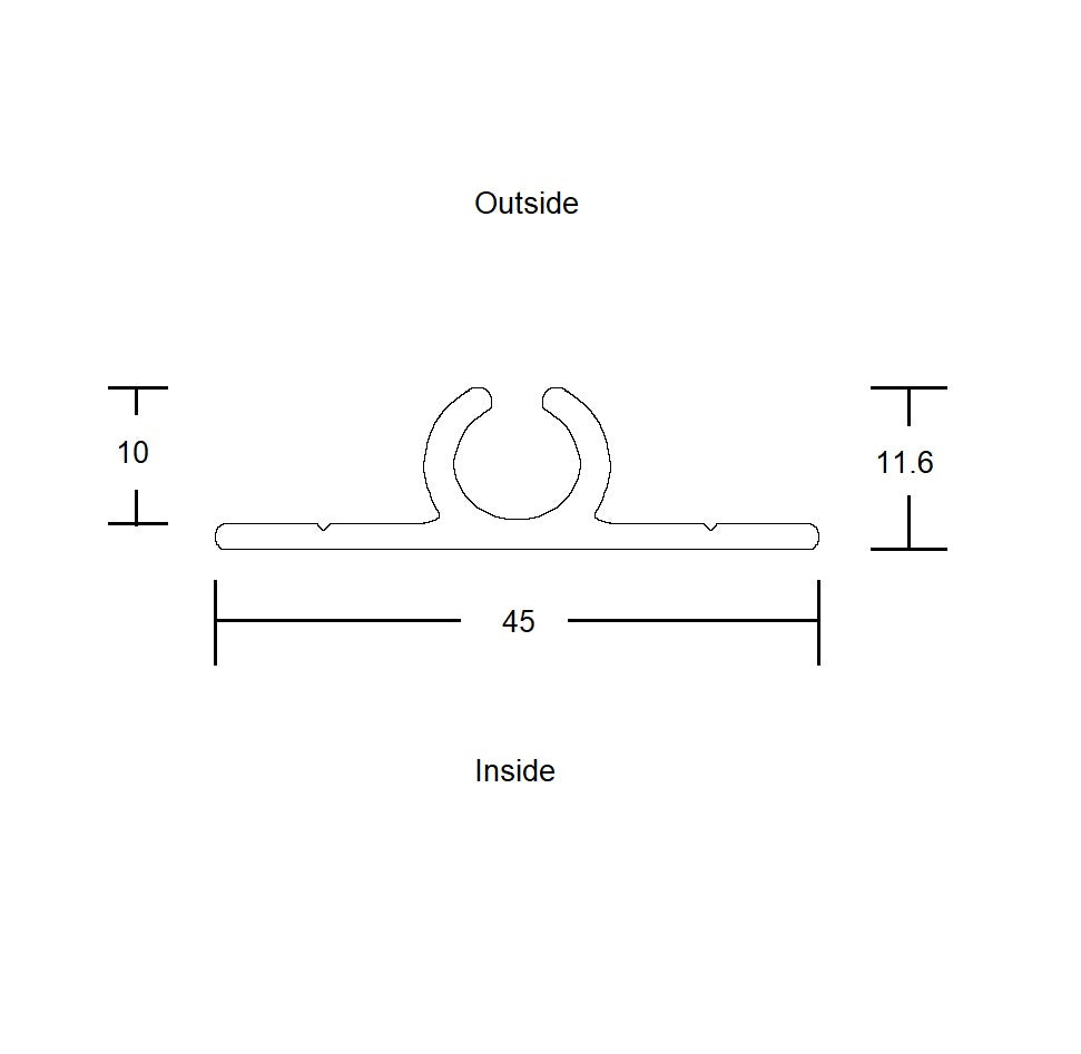 Aluminium Rope / Sail Track - Alltrade Aluminium, Glass & Stainless Steel
