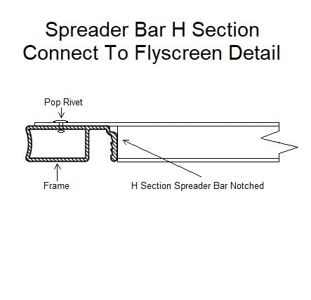 Aluminium Flyscreen Spreader Bar / Flydoor Mid Rail H Section ...