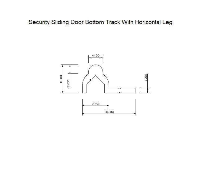 Aluminium Security Door (Sliding) Bottom Tracks - Alltrade Aluminium ...