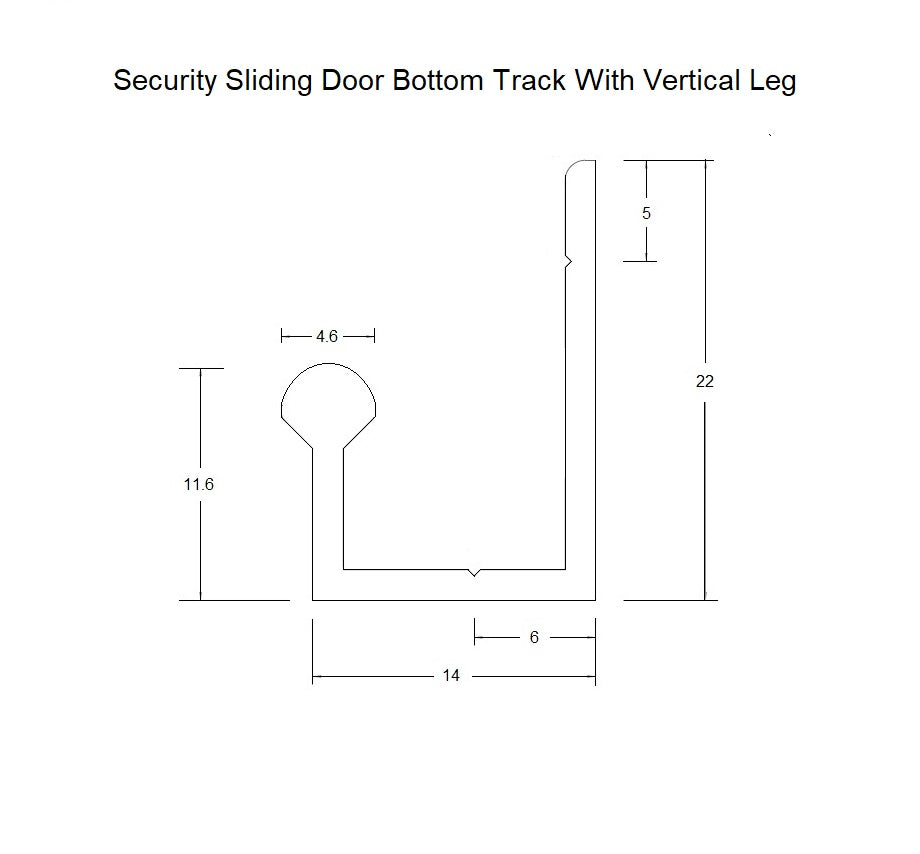 Aluminium Security Door (Sliding) Bottom Tracks - Alltrade Aluminium ...