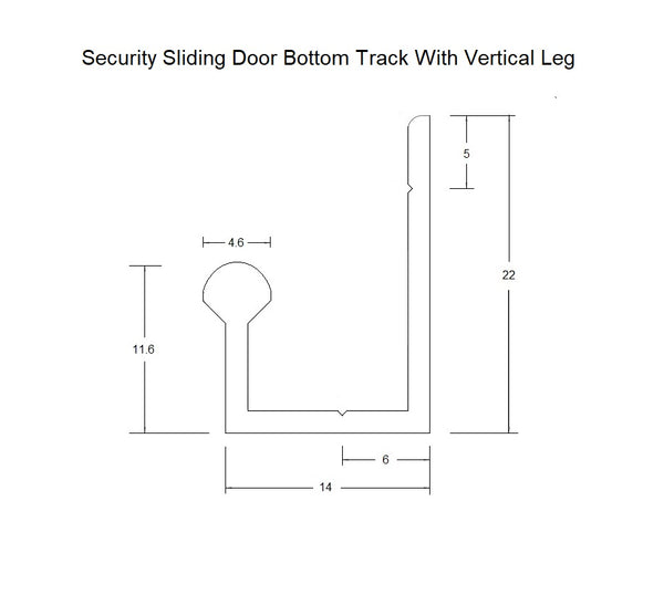 Aluminium Security Door (Sliding) Bottom Tracks - Alltrade Aluminium ...