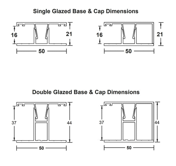 Aluminium Glazing Bars / Frame St Lucia Suite Style - Alltrade ...